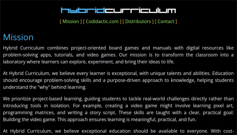 Hybrid Curriculum: Hybrid educational resources: board games, manuals ...
